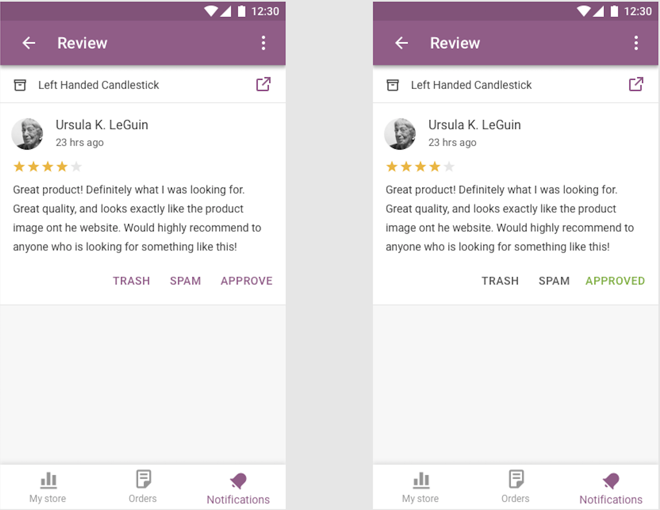 Notification detail view · Issue #37 · woocommerce/woocommerce-android · GitHub