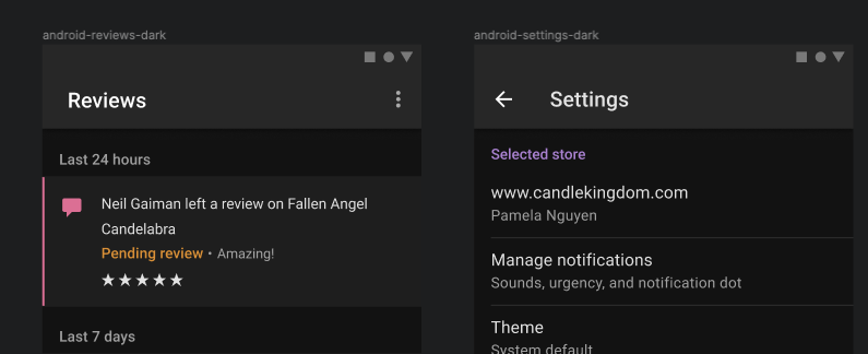 Dark Mode: Top App Bar · Issue #1743 · woocommerce/woocommerce-android · GitHub