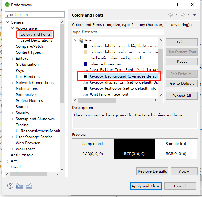 javadoc background color is black, and can not change the color · Issue #334 · spring-projects ...