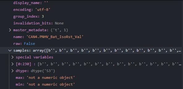 Empty signal samples · Issue #418 · danielhrisca/asammdf · GitHub