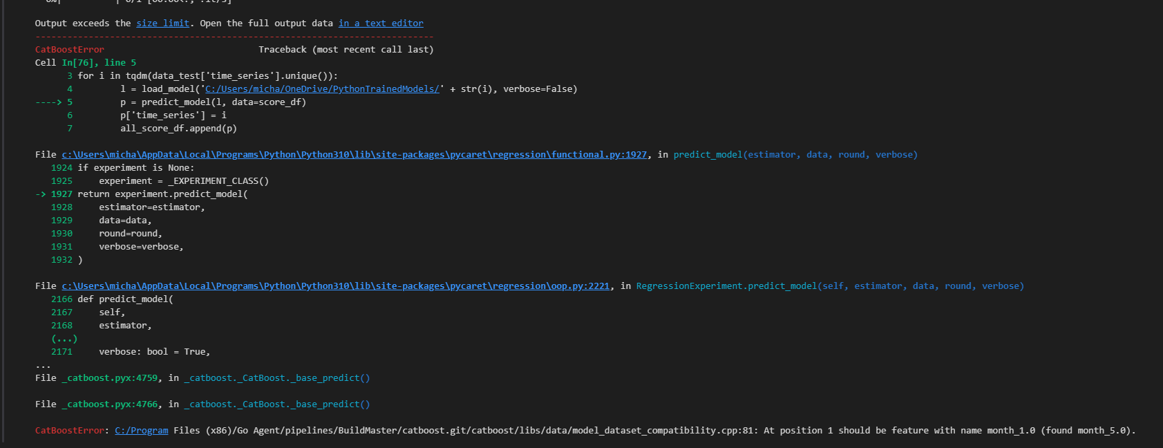 [BUG]: Broken pipeline in catboost regressor · Issue #3433 · pycaret/pycaret · GitHub