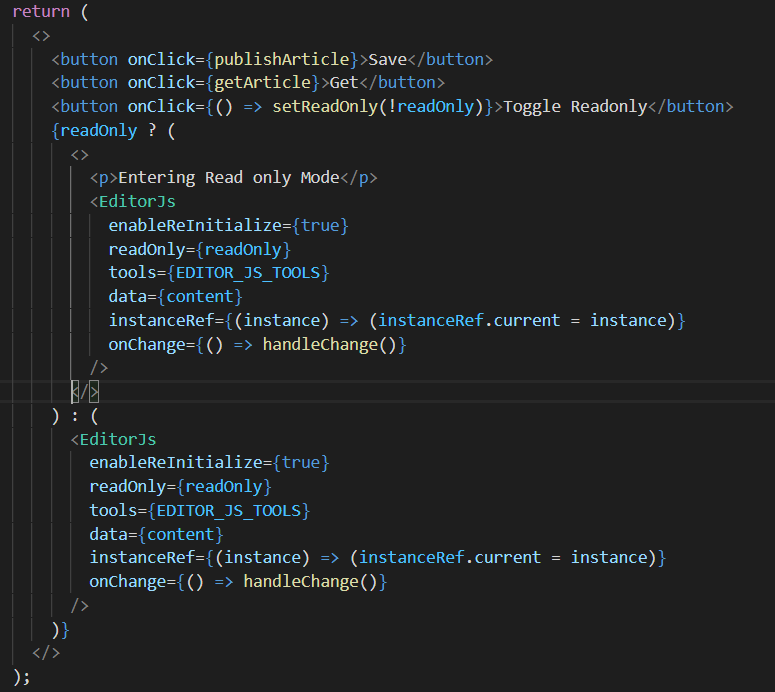 readOnly property not reactive · Issue #89 · Jungwoo-An/react-editor-js · GitHub