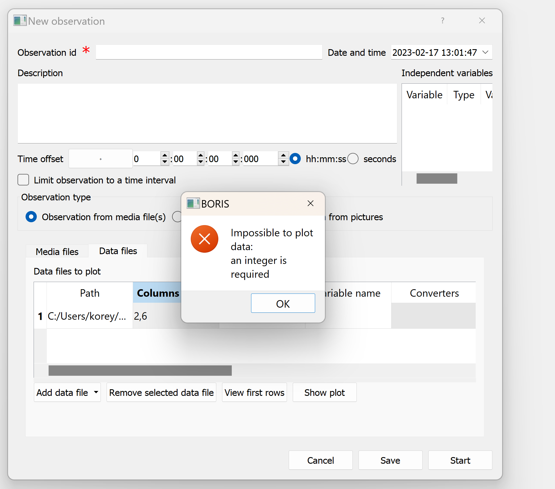 Importing data with video bug · Issue #577 · olivierfriard/BORIS · GitHub