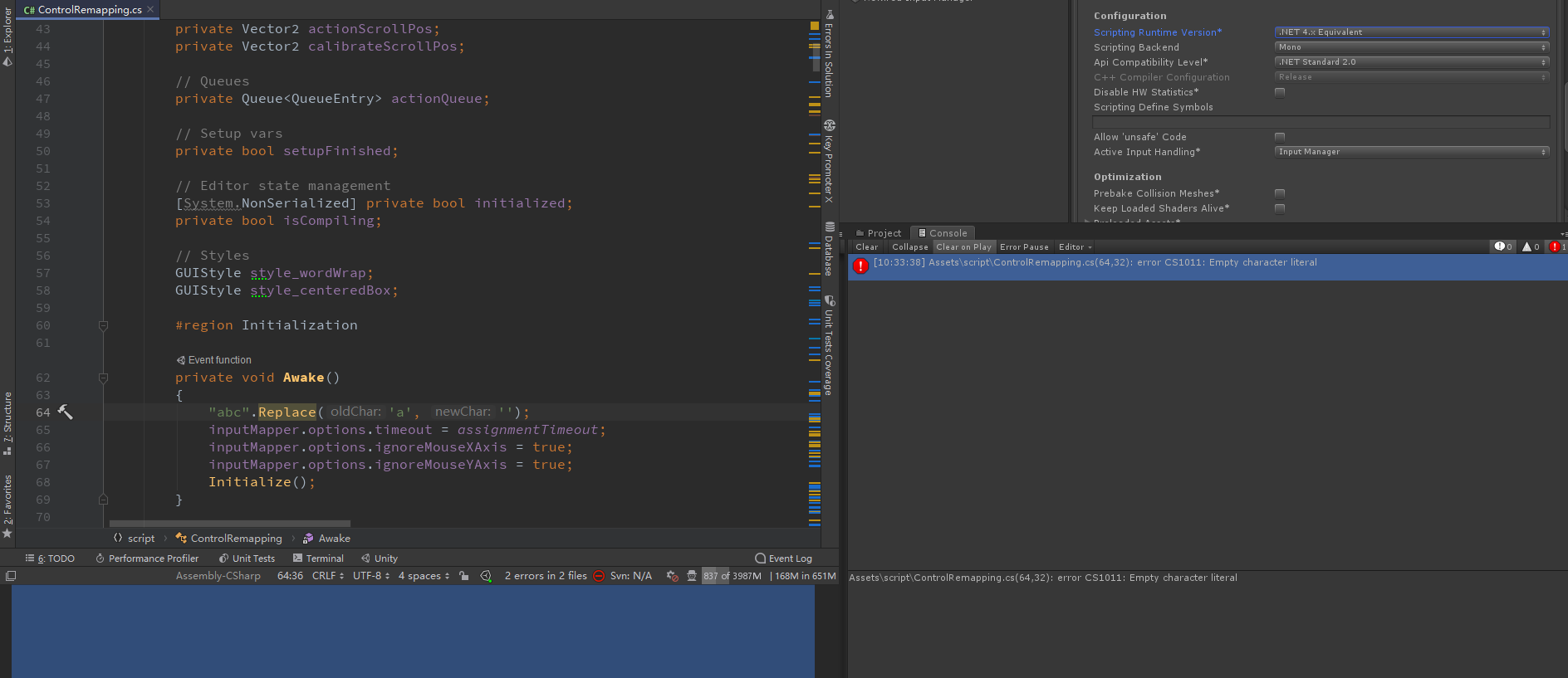 Didn't show a compile error when string replace use the char is empty char like '' · Issue #1204 ...