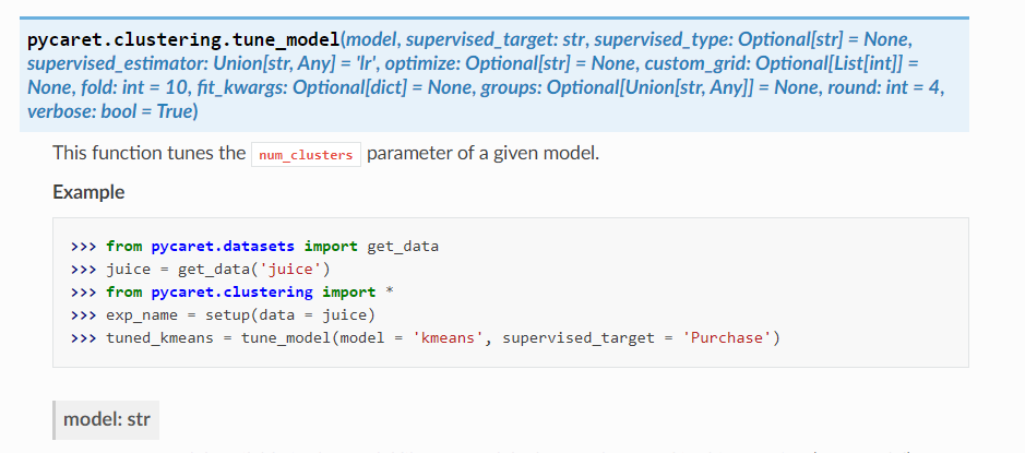 tune_model function of clustering not accepting estimator argument · Issue #809 · pycaret ...