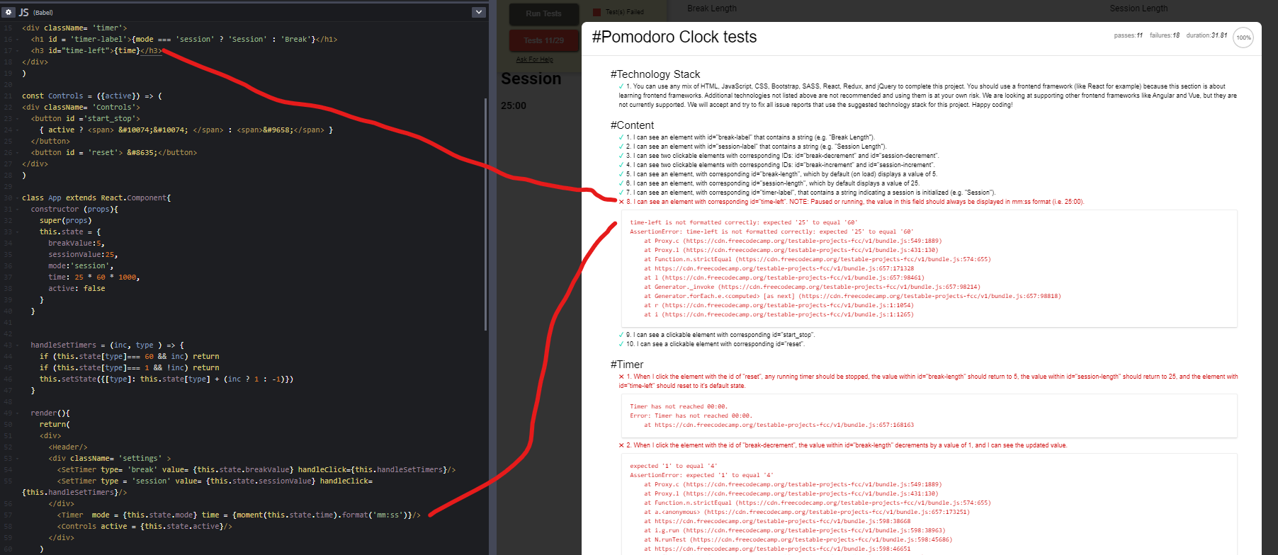Front End Libraries Projects - Build a Pomodoro Clock User Story #8: · Issue #1192 ...