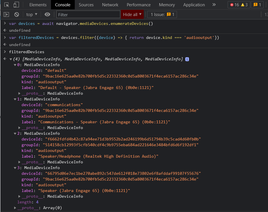 [bug] [win][12 X Y][13 X Y] Navigator Mediadevices Enumeratedevices Returns Incorrect Default