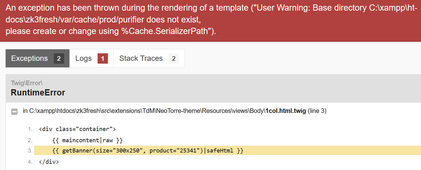 Folder var/cache/prod/purifier does not exist in dev mode · Issue #4620 · zikula/core · GitHub