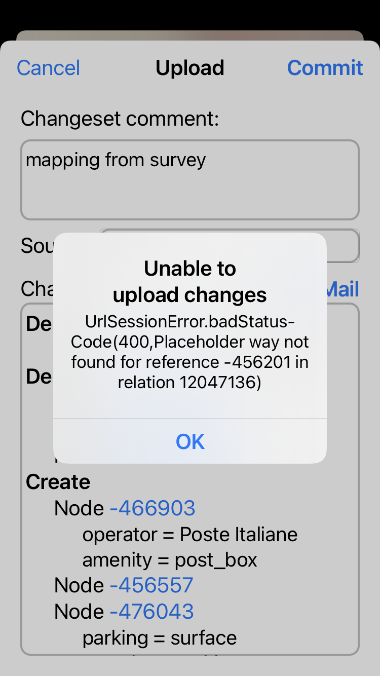 splitting a way in a route relations blocks uploading · Issue #593 · bryceco/GoMap · GitHub