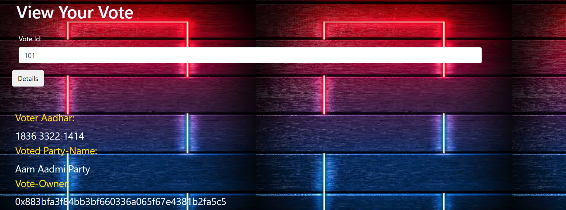 GitHub - piyush123R/Voting-system-using-blockchain: A Dapps to ease the ...