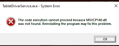 system error driver wont run · Issue #537 · hawku/TabletDriver · GitHub
