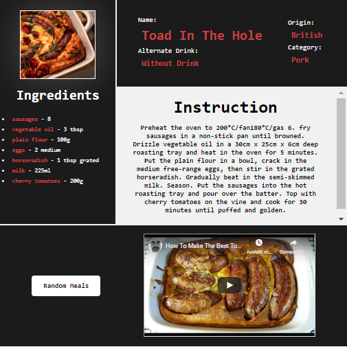 Github Ricardonaweboficialrandom Meals Integration With Api Of Random Meals Using Reactjs