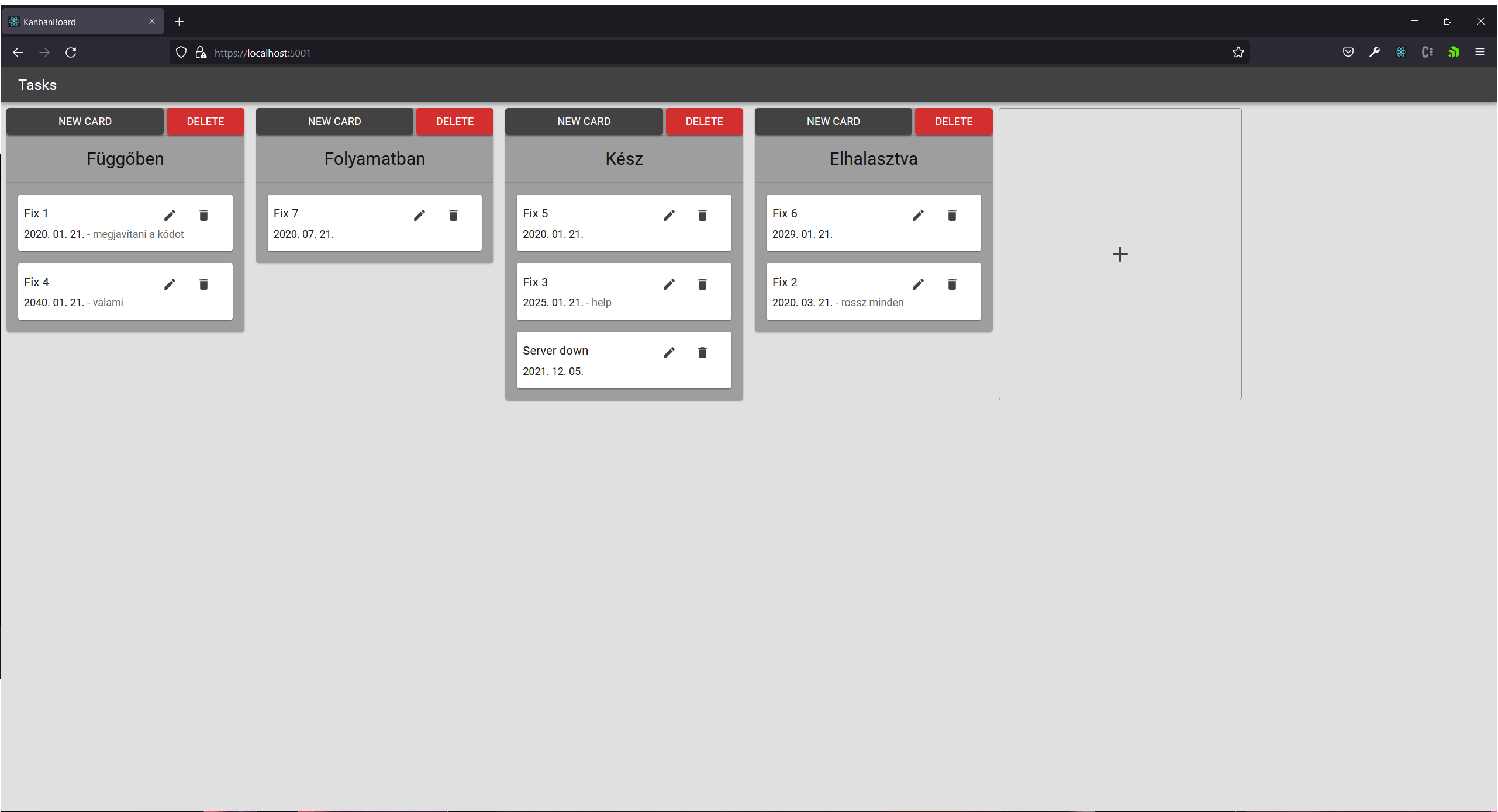 GitHub - matemeglecz/KanbanBoard: ASP.NET Core web app with React