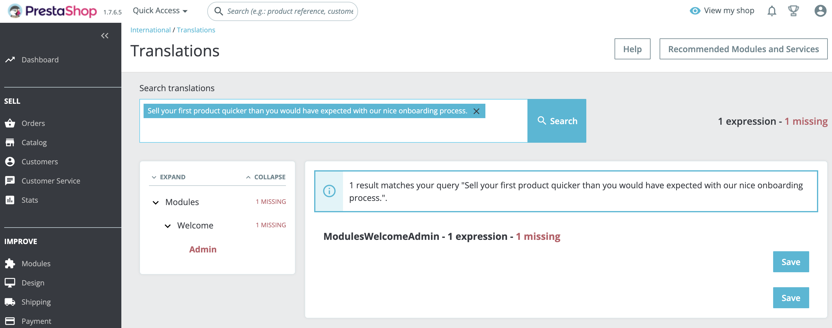 Module Description gives "missing" Translation issue · Issue #27351 · PrestaShop/PrestaShop · GitHub