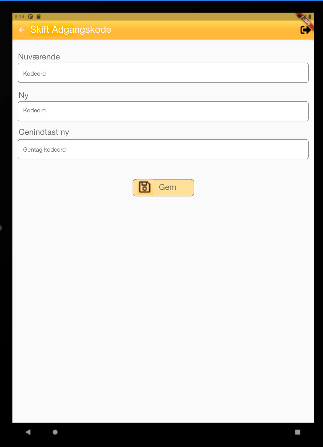 As a Trustee I would like to be able to change my password through the settings so that I can ...