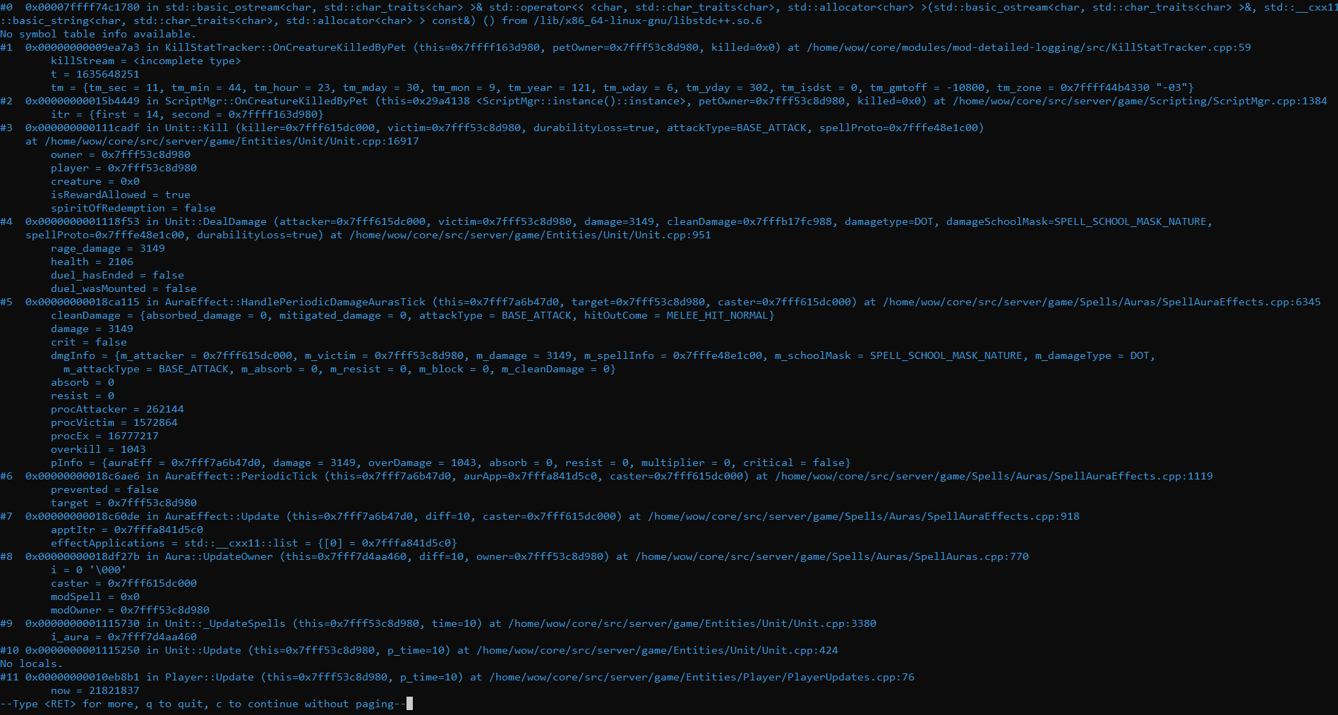 Segment Fault · Issue 9 · Azerothcoremod Detailed Logging · Github