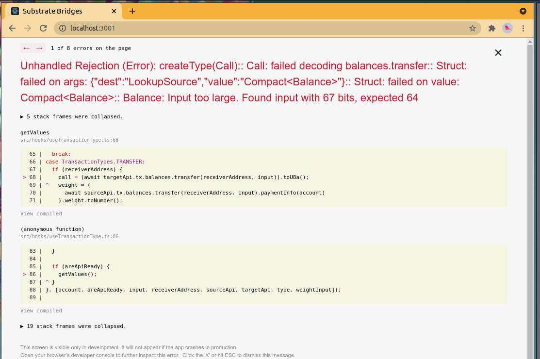 Large balance in `amount` crashes the app · Issue #111 · paritytech/parity-bridges-ui · GitHub