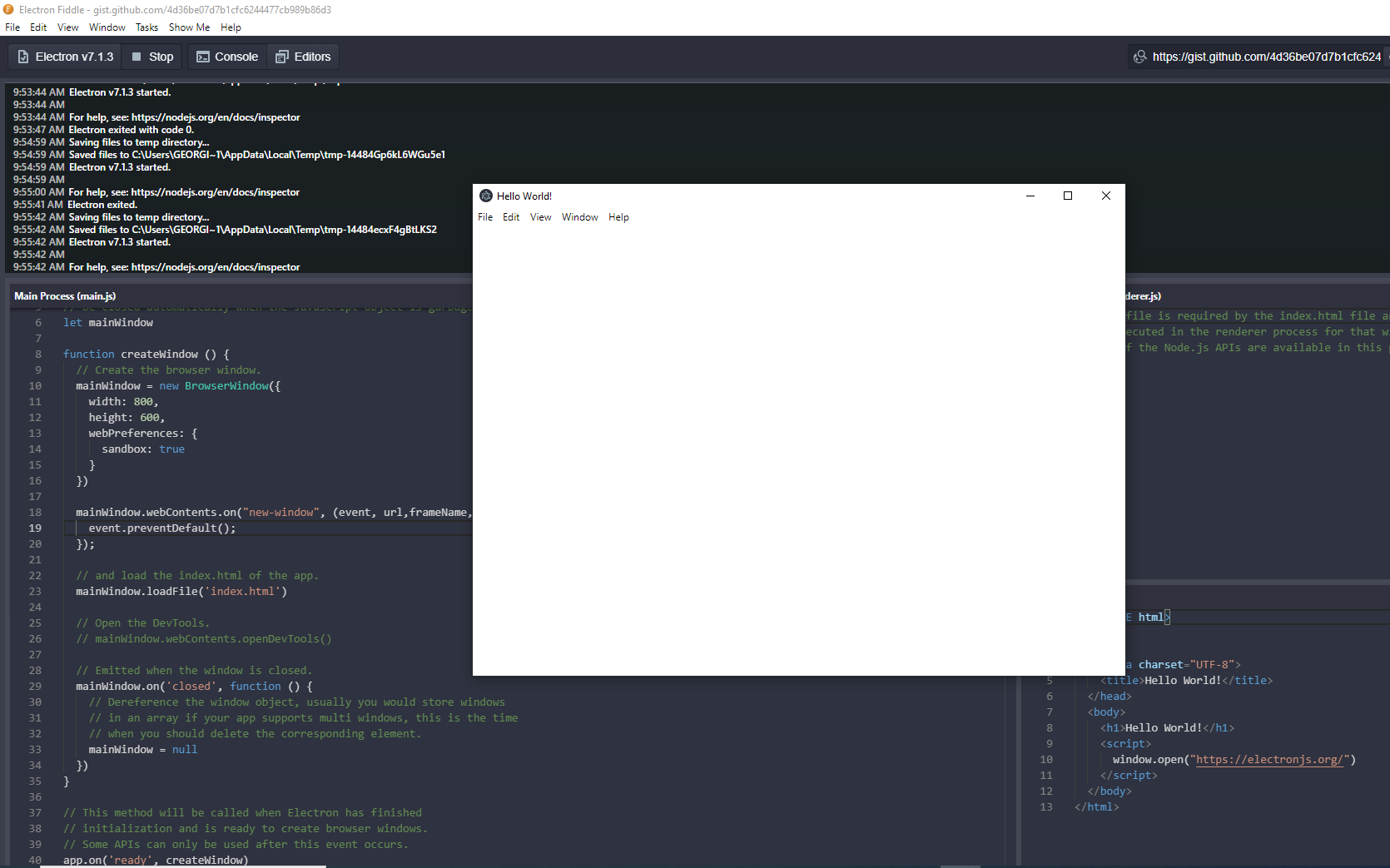 Browserwindow With Sandbox Enabled Gets Unresponsive And Crashes When New Window Event Is