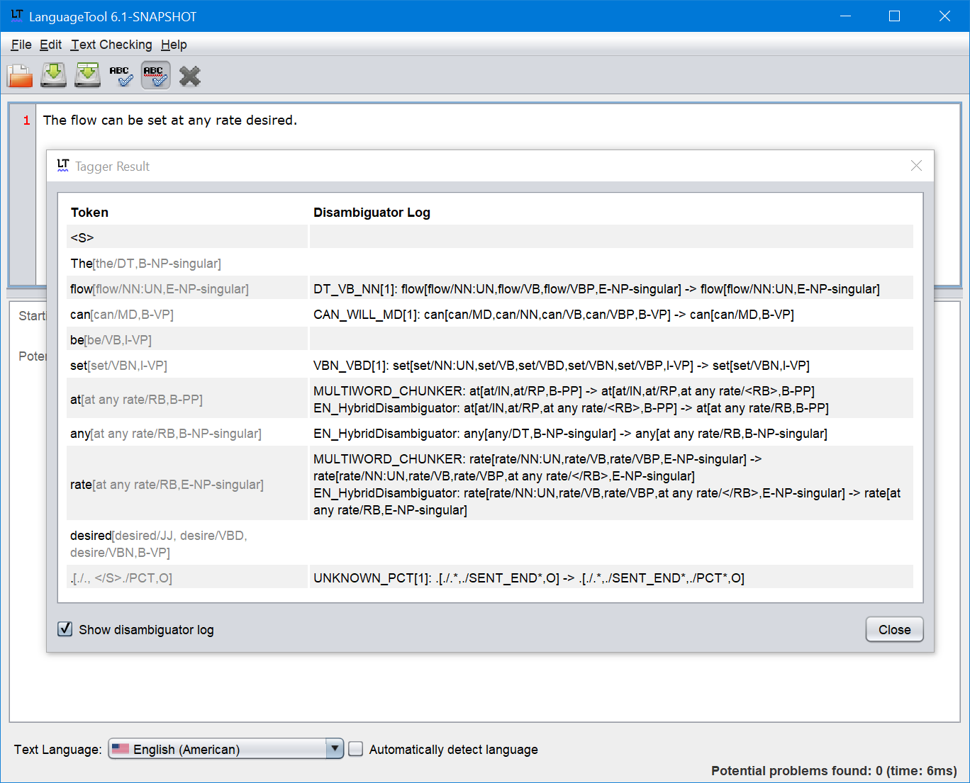 [en] Multiword chunker/EN_HybridDisambiguator, incorrect disambiguation: at any rate · Issue ...