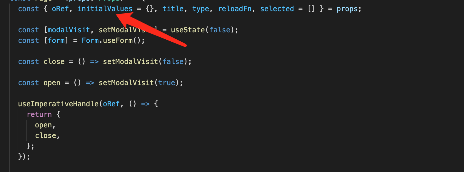 使用ModalForm的initialValues给文本框赋初始值失败的问题🐛[BUG] · Issue #8809 · ant-design/ant-design-pro · GitHub