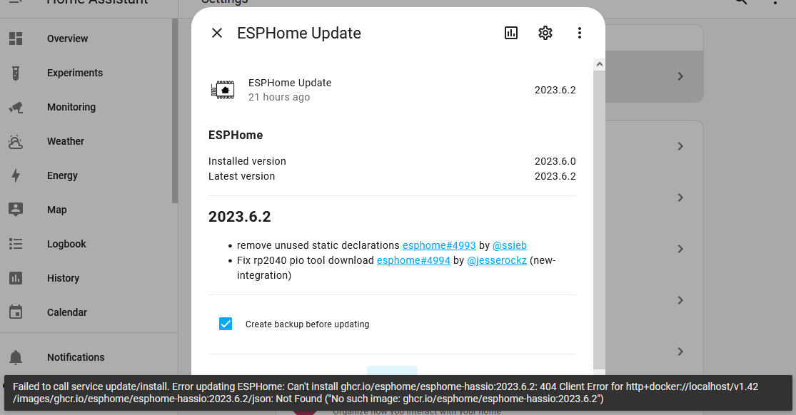 Error updating ESPHome: Can't install ghcr.io/esphome/esphome-hassio:2023.4.3 · Issue #4402 ...