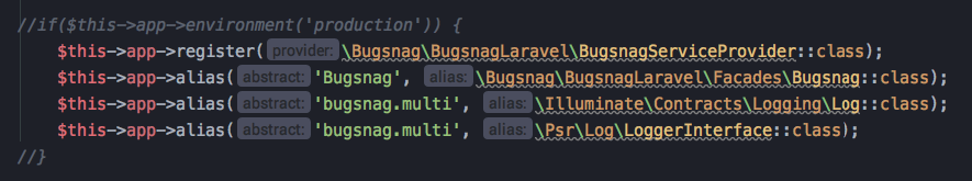 LaravelLogger does not implement Log::listen() and Log::getMonolog(), present in default Log ...