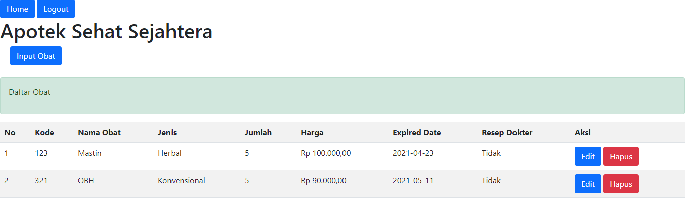 GitHub - bisrimstf/Apotek: Apotek PHP Native, Javascript, Booststrap