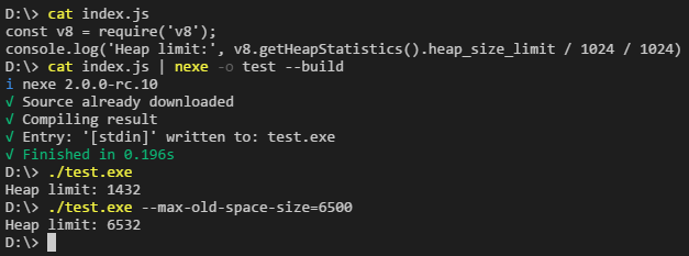 max old size attached to shortcut problem · Issue #390 · nexe/nexe · GitHub