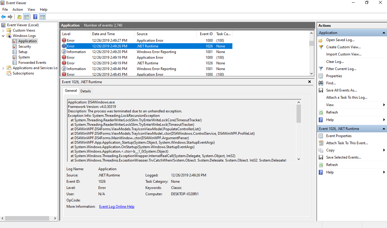 Load Profile Special Action Crashing DS4Windows · Issue #1114 ...