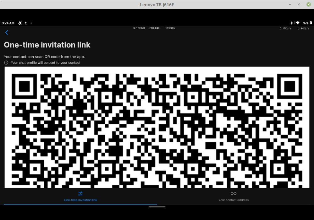 Invitation QR code too large on high res android tablet · Issue #1439 · simplex-chat/simplex ...