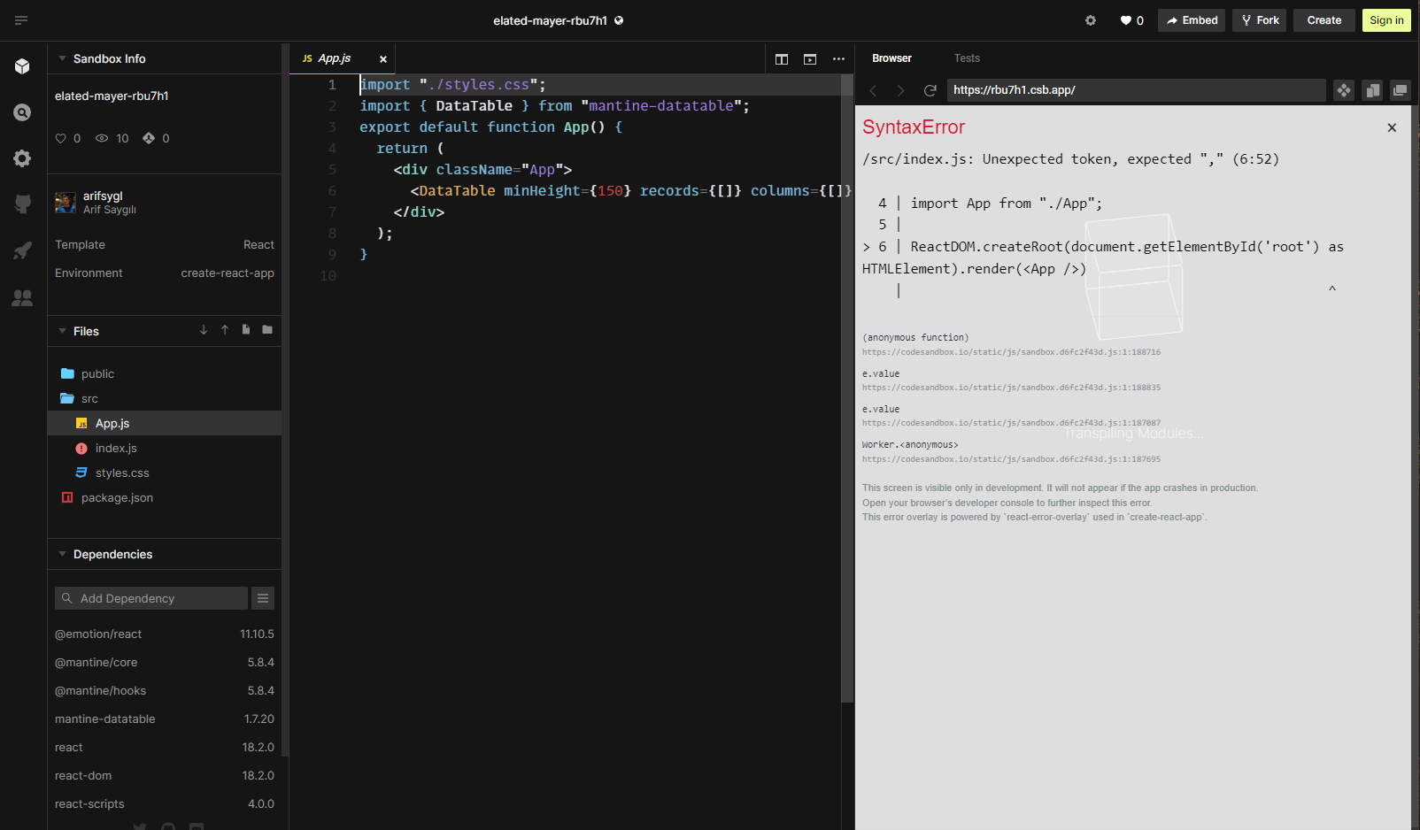 When I Give Empty Data An Empty Row Appears · Issue 138 · Icflorescumantine Datatable · Github