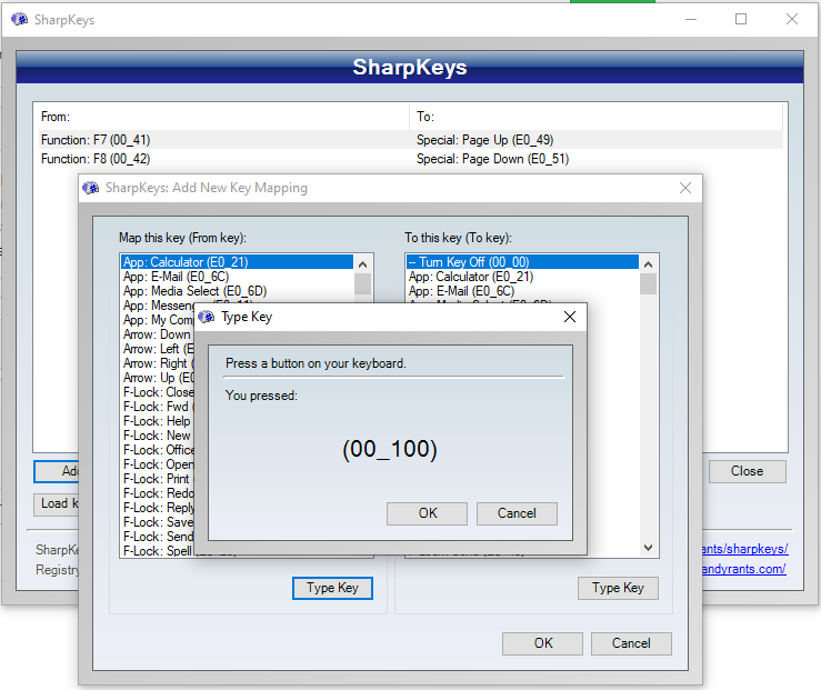 trouble remapping keys (Mac --> W10 (via. bootcamp)) · Issue #234 · randyrants/sharpkeys · GitHub