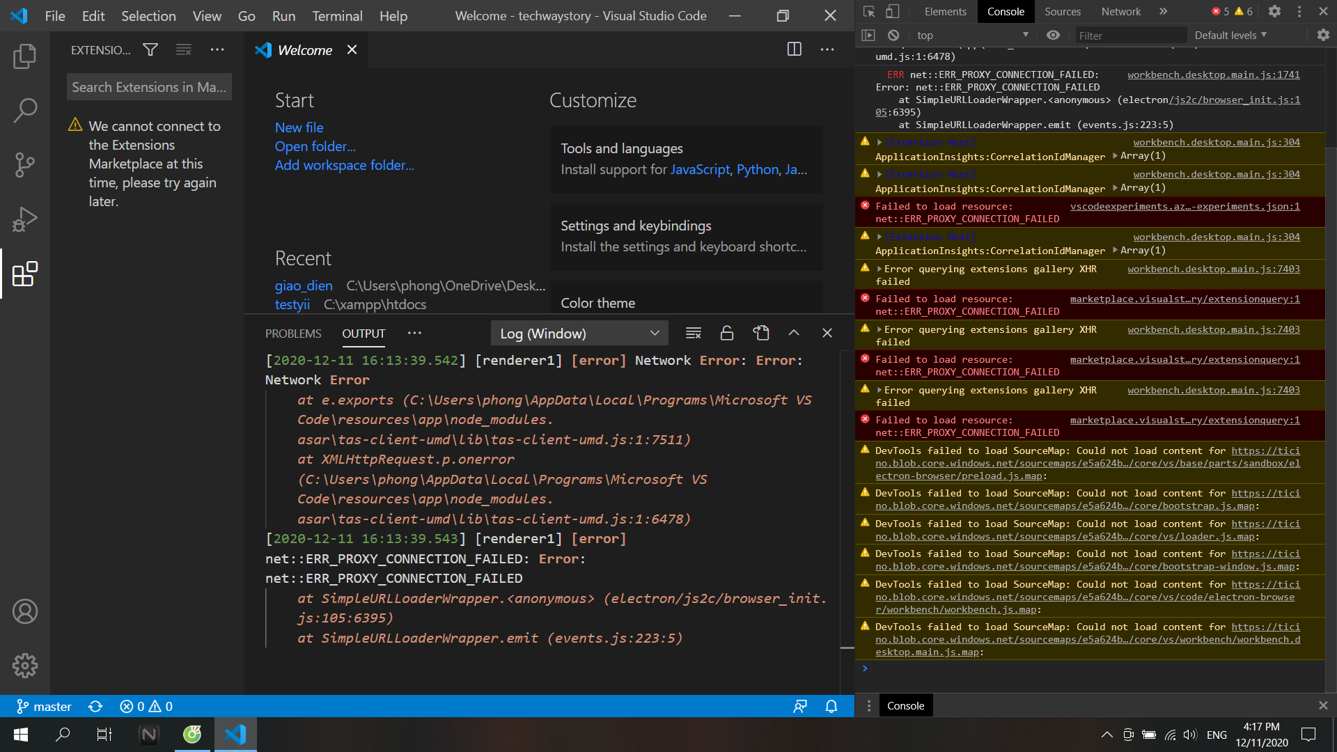 can't connect to extensions marketplace · Issue #112272 · microsoft ...