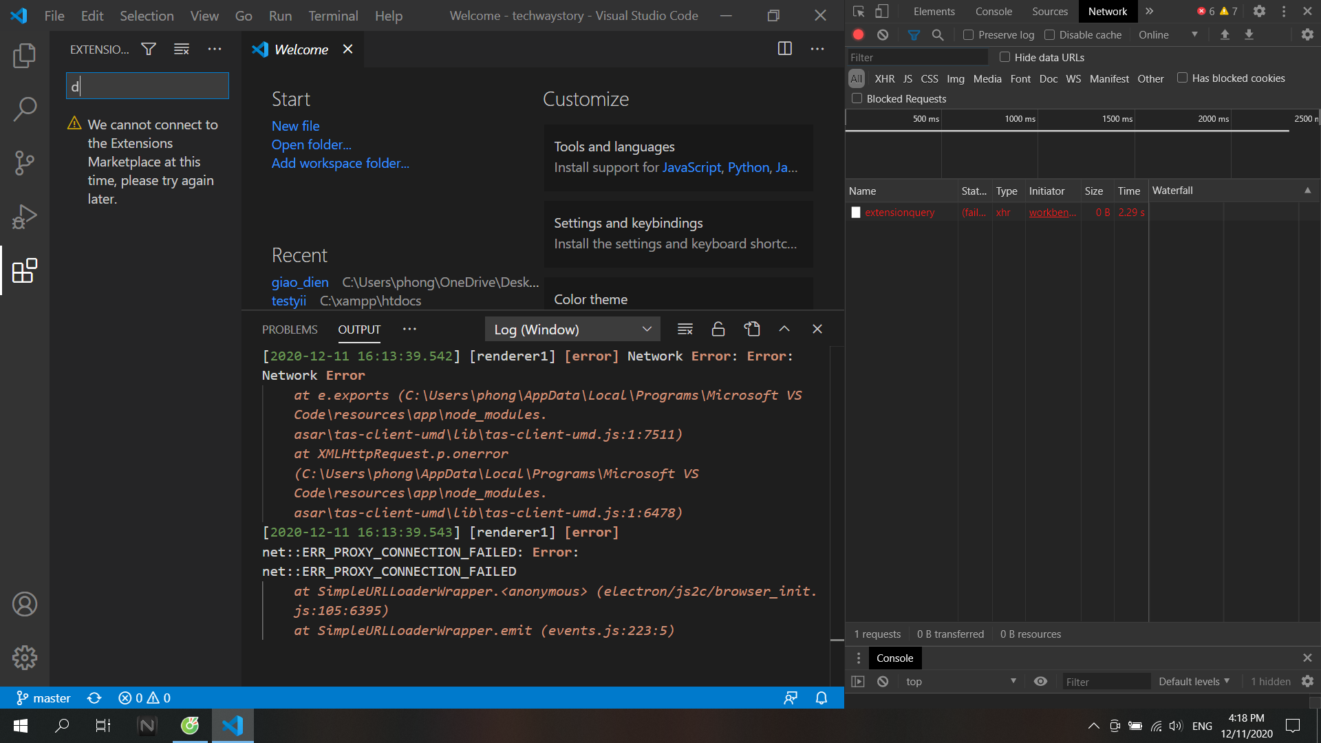 can't connect to extensions marketplace · Issue #112272 · microsoft ...