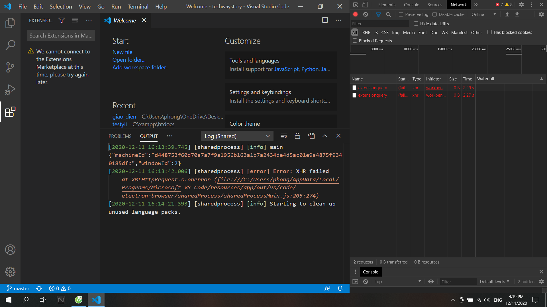 can't connect to extensions marketplace · Issue #112272 · microsoft ...