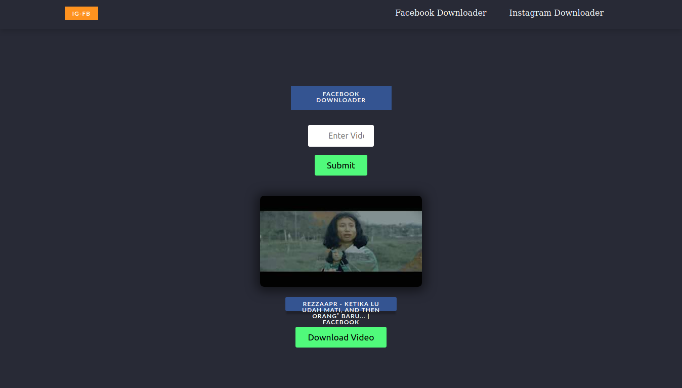 GitHub - rzpr/igfb-downloader: Instagram And Facebook Video Downloader