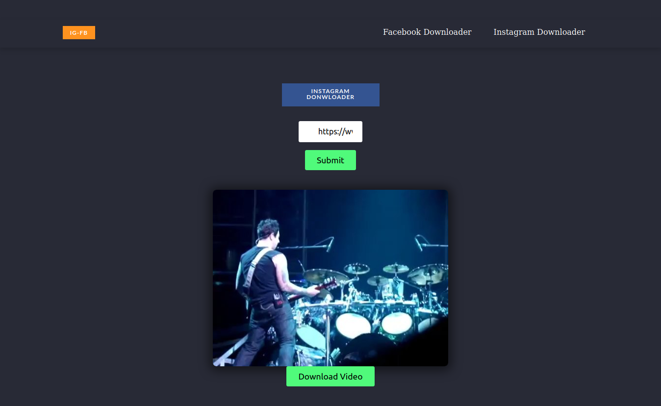 GitHub - rzpr/igfb-downloader: Instagram And Facebook Video Downloader