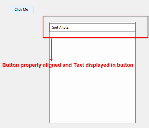 Winforms-When added the option(button) in panel not shown the option ...