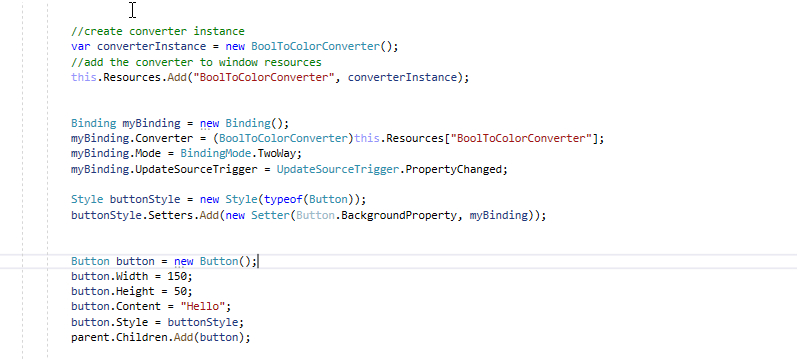 Converter for Button style in UWP is not working properly in code ...