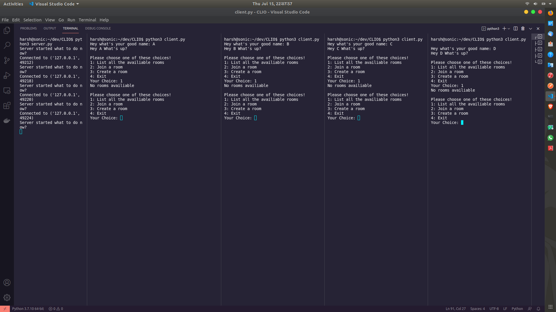 GitHub - decon-harsh/CLIO: A Command Line based chat tool in Python using Socket Programming and ...