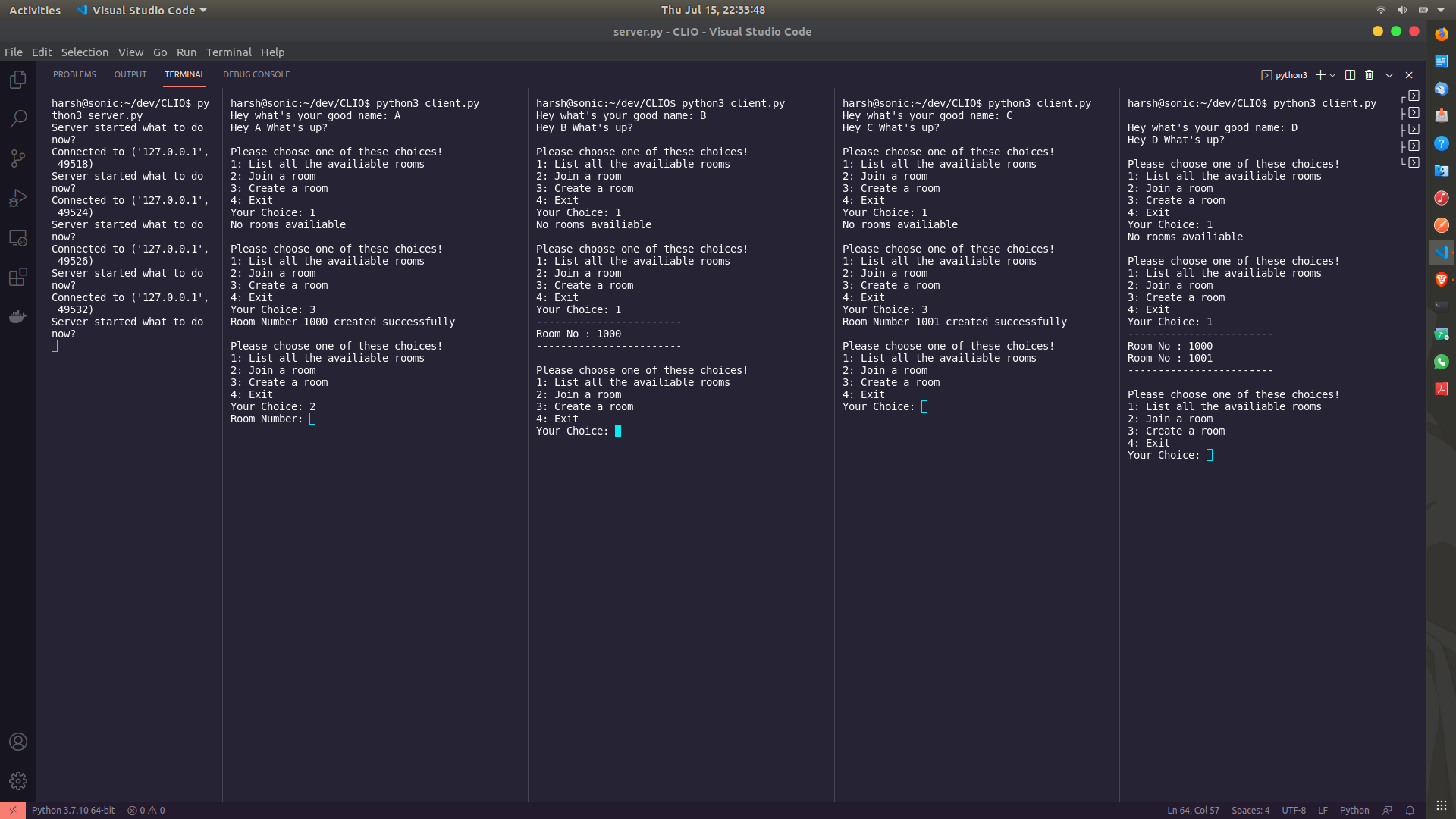 GitHub - decon-harsh/CLIO: A Command Line based chat tool in Python using Socket Programming and ...