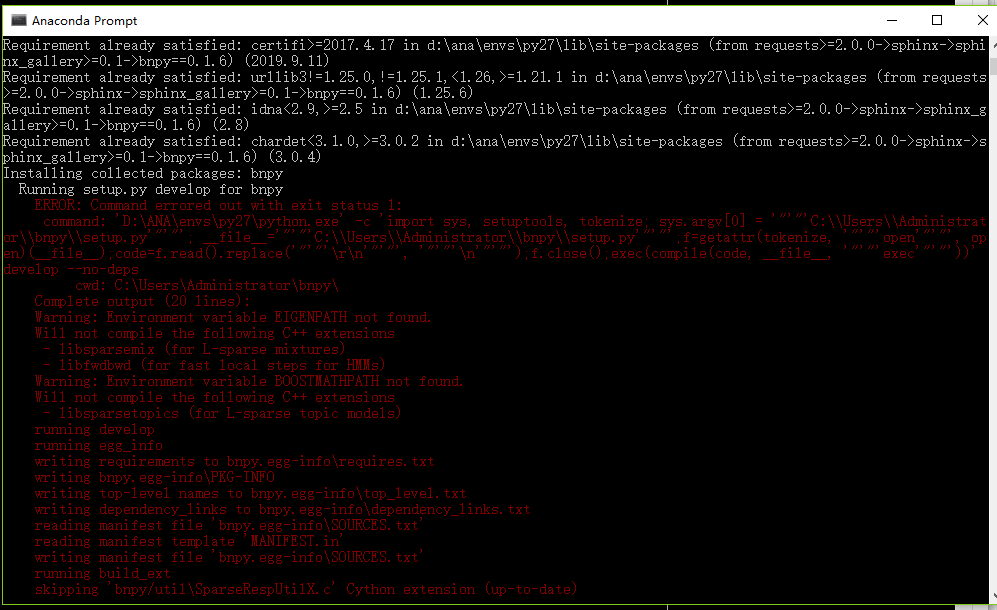 install failed in the windows7 · Issue #27 · bnpy/bnpy · GitHub
