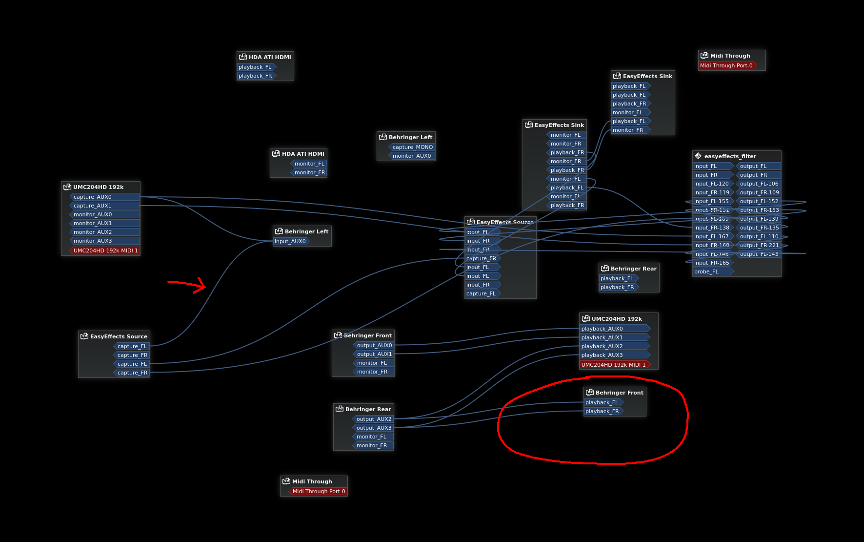 Starting EasyEffects messes up PipeWire node links · Issue #1306 · wwmm/easyeffects · GitHub
