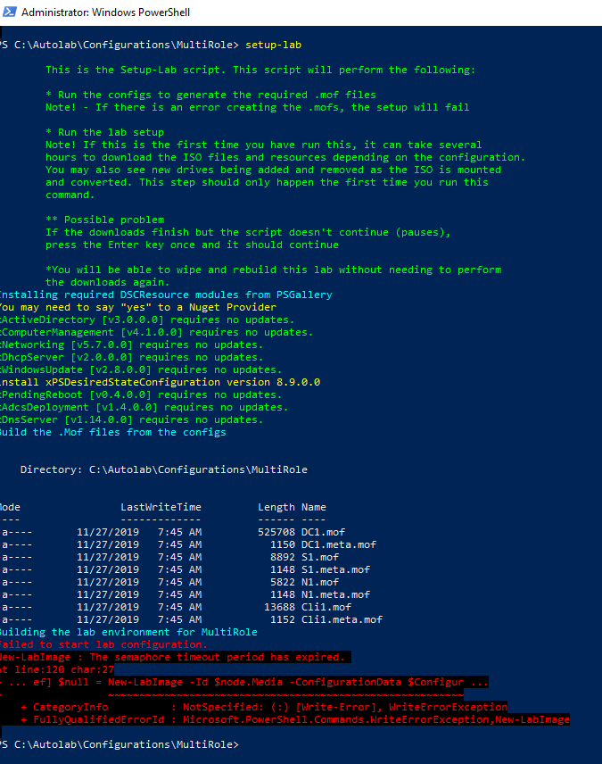 Not able to deploy lab successfully · Issue #205 · pluralsight/PS-AutoLab-Env · GitHub