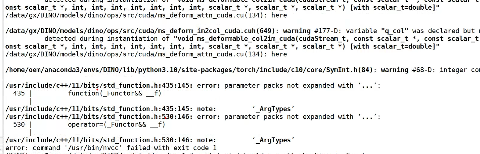 MultiScaleDeformableAttention Compile Error · Issue #196 · IDEA-Research/DINO · GitHub