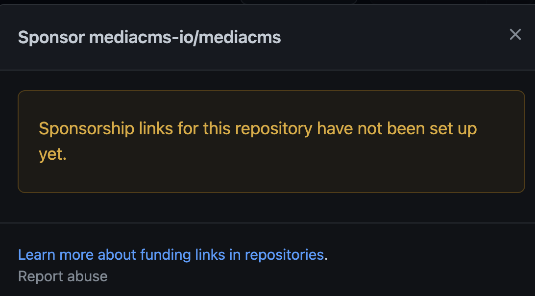 Add sponsorship links · Issue #254 · mediacms-io/mediacms · GitHub