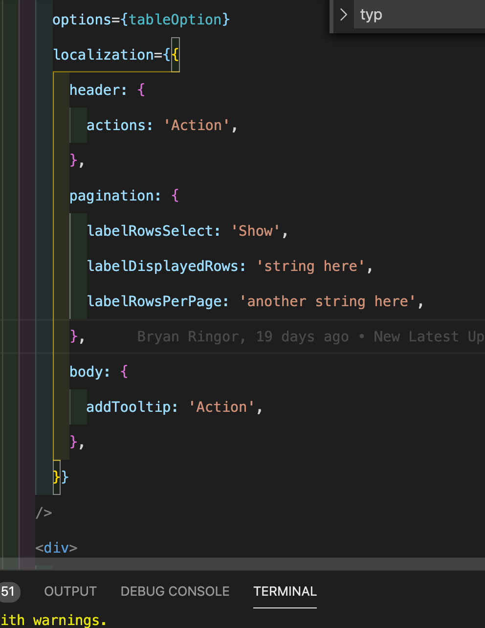 Custom the "Actions" Column name. · Issue #404 · mbrn/material-table · GitHub