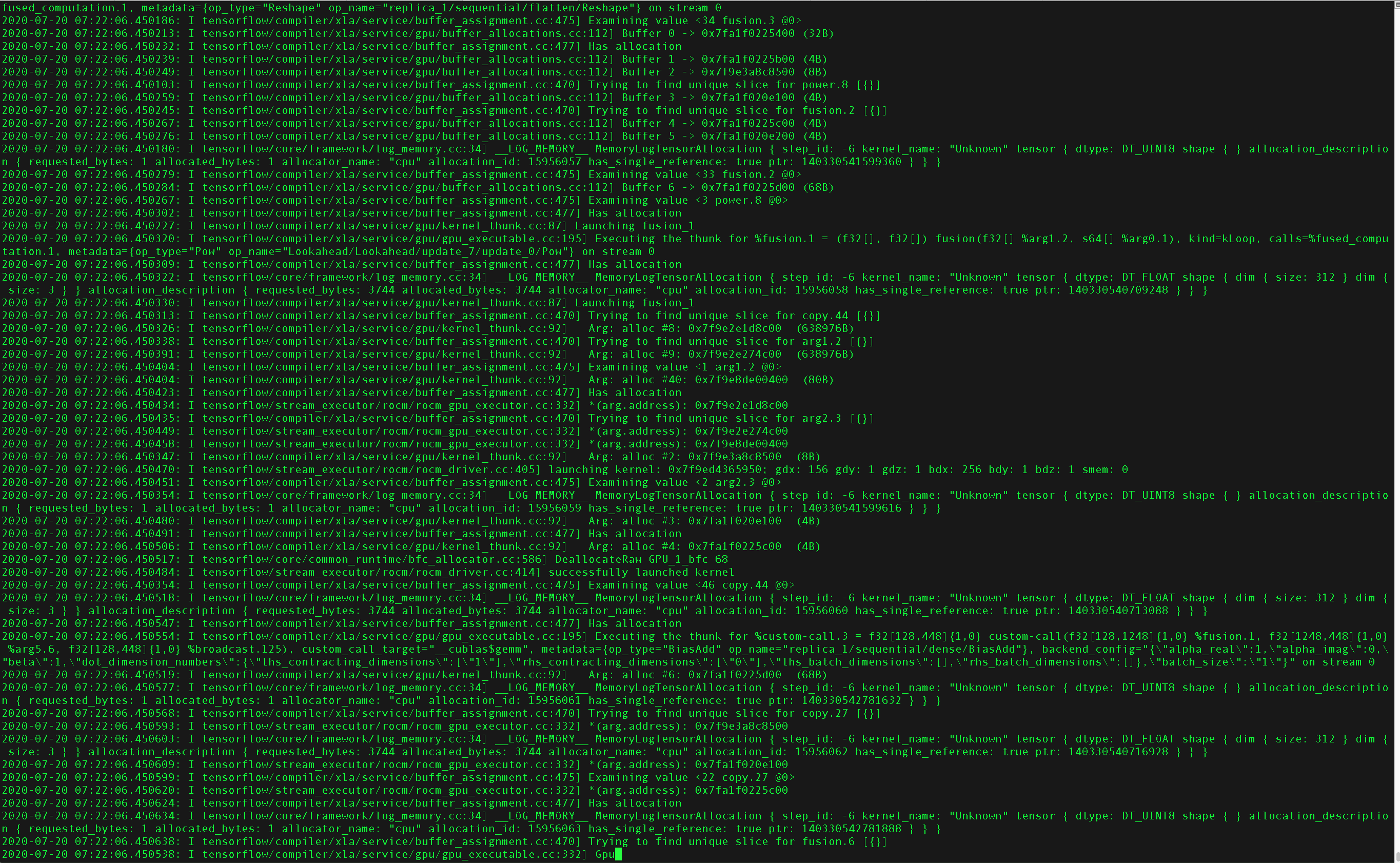 Randomly getting stuck, wrong tensor dimensions, OOM · Issue #1059 · ROCm/tensorflow-upstream ...