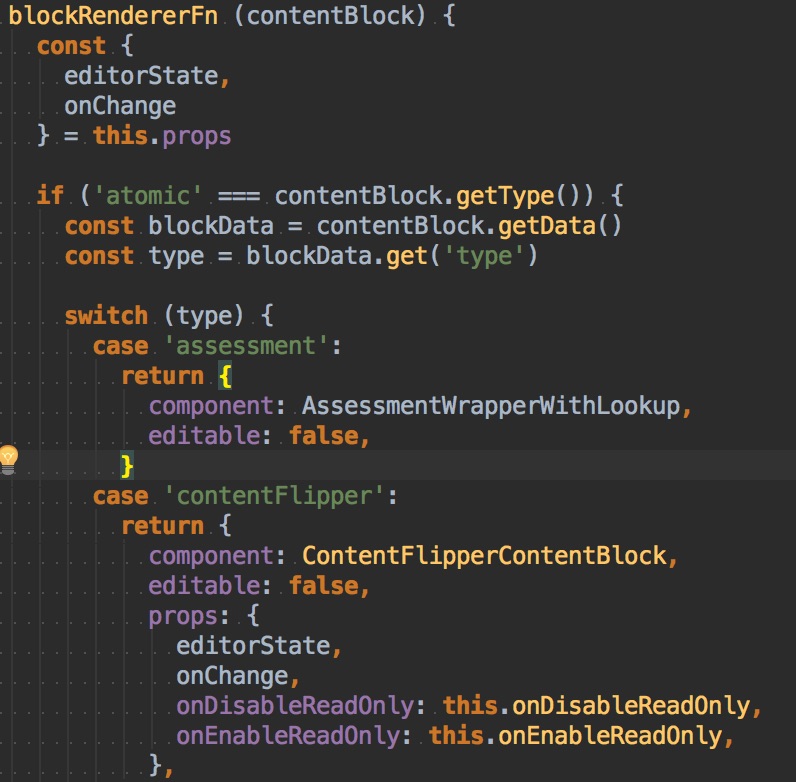 How to set main editor readOnly=true when clicking on it, back from block component editing ...