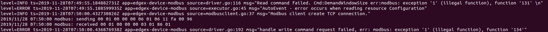 Modbus Error Read And Write · Issue 102 · Edgexfoundrydevice Modbus Go · Github